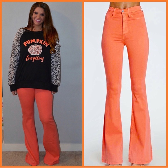 Vibrant | Jeans | Coralorange Boot Cut Jeans Sizes 15 | Poshmark